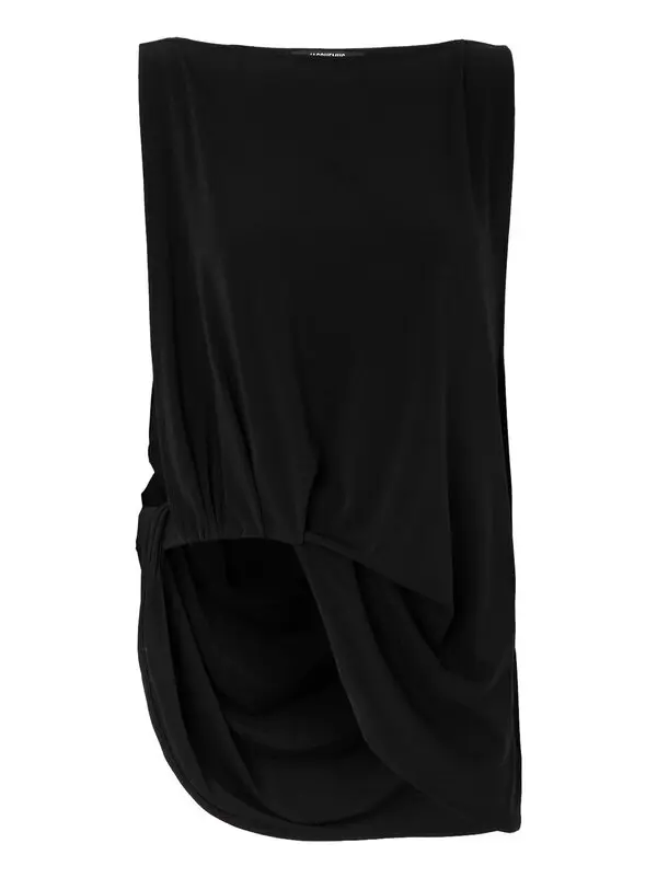 Jacquemus Peplo Gathered Jersey Tank - Black