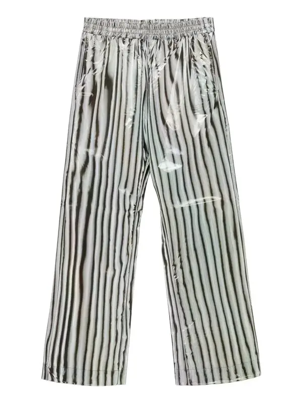 WALTER VAN BEIRENDONCK Straight-leg Trousers - Silver