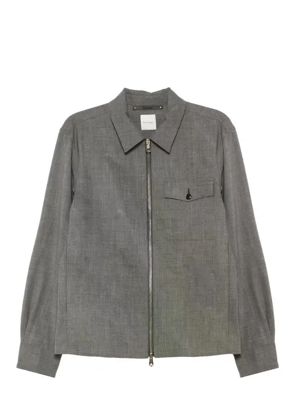 Paul Smith Zip-up Shirt Jacket - Grey