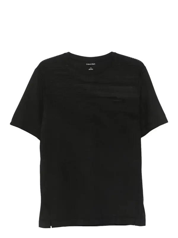 Calvin Klein Rubberised-logo T-shirt - Black