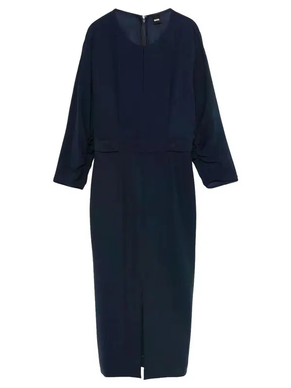 BOSS Button-tab Midi Dress - Blue