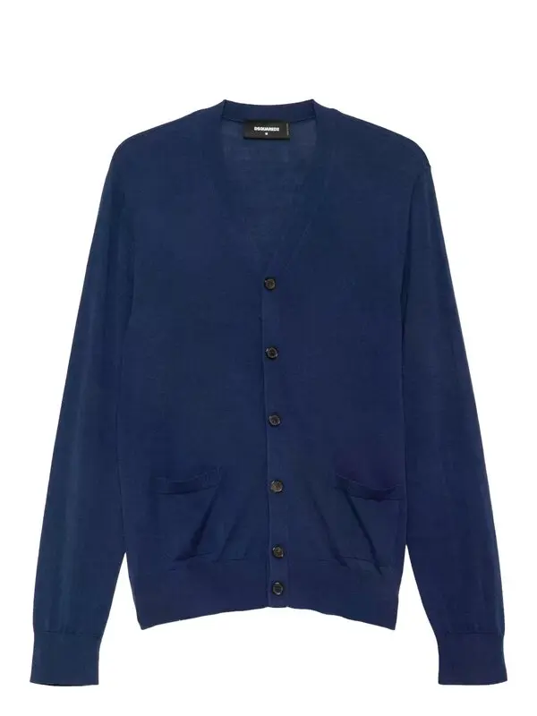 Dsquared2 Virgin Wool Cardigan - Blue
