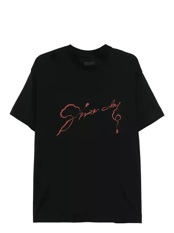 Givenchy Snake-print Cotton T-shirt - Black