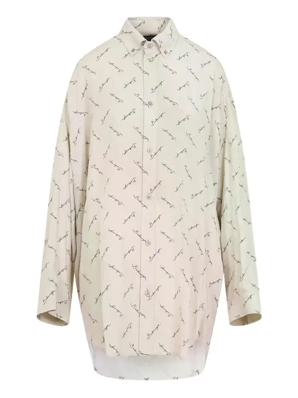 Balenciaga Printed Shirt - Neutrals