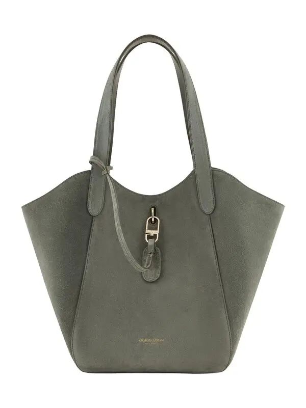 Giorgio Armani Medium Suede Handbag - Green
