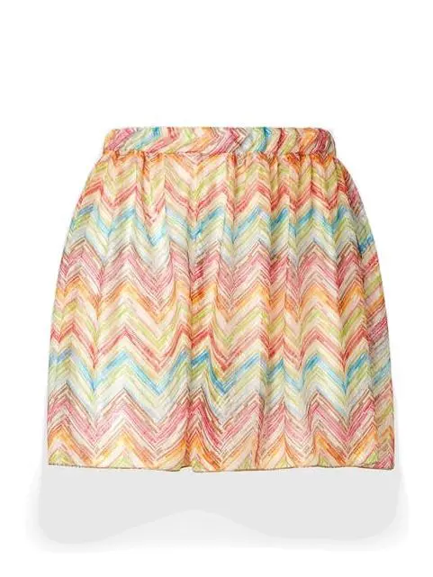 Missoni Printed Tulle Cover-up Shorts - Multicoloured