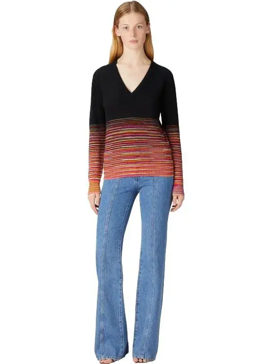 Missoni Dégradé Slub Cashmere Sweater With V-neck - Multicoloured