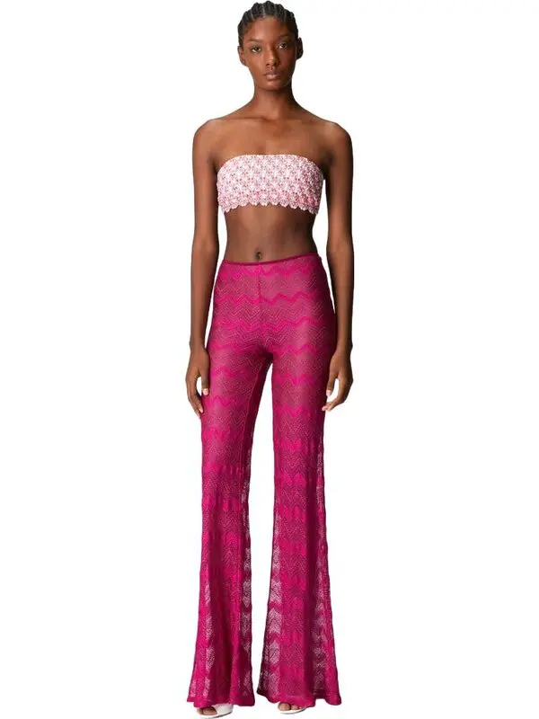 Missoni Flare Cover-up Trousers - Purple