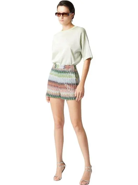 Missoni Gradient Zig Zag Knit Shorts - Multicoloured