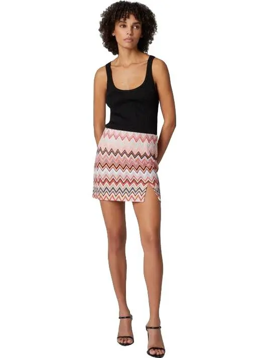 Missoni Zig Zag Mini Skirt With Slit - Multicoloured