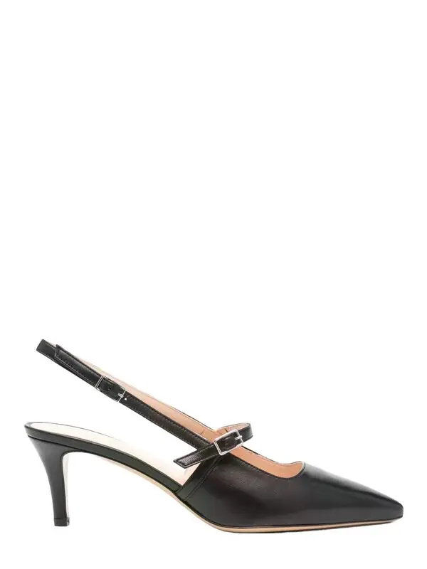 P.a.r.o.s.h 60mm Leather Slingback Pumps - Black