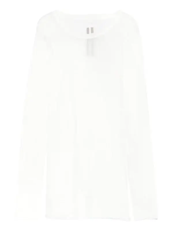 Rick Owens Ribbed Long-sleeved T-shirt - White