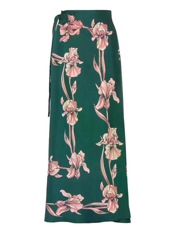 La DoubleJ Floral-print Maxi Skirt - Green