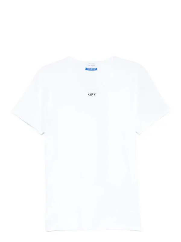 Off-White Off-stamp Ribbed T-shirt - 110 White - Black