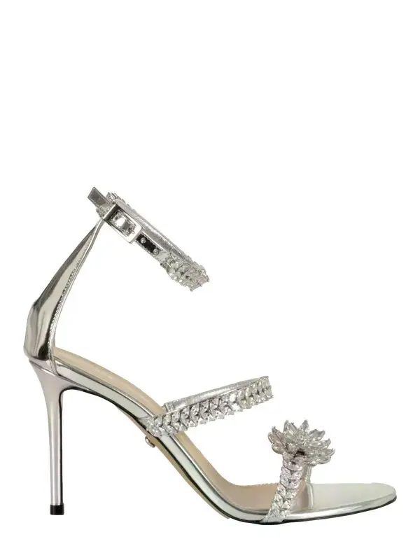 Mach & Mach 100mm Crystal-embellished Sandals - Silver