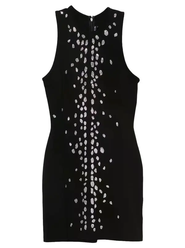 David Koma Crystal-embellished Mini Dress - Black