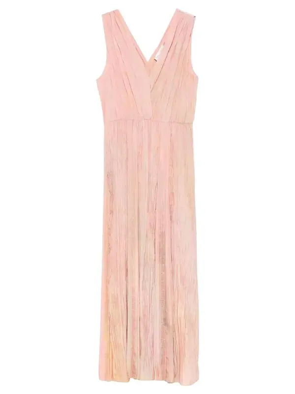 FORTE_FORTE Pleated Midi Dress - Pink