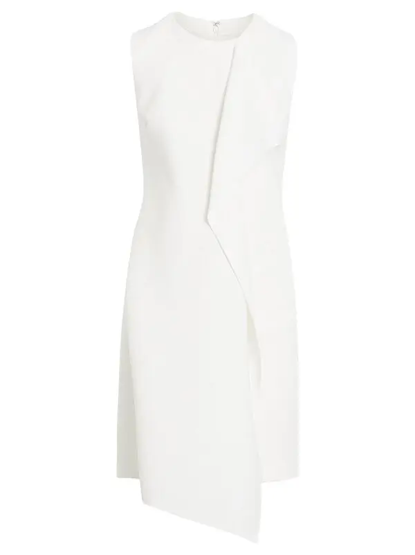 Oscar De La Renta Draped Crepe Mini Dress - White