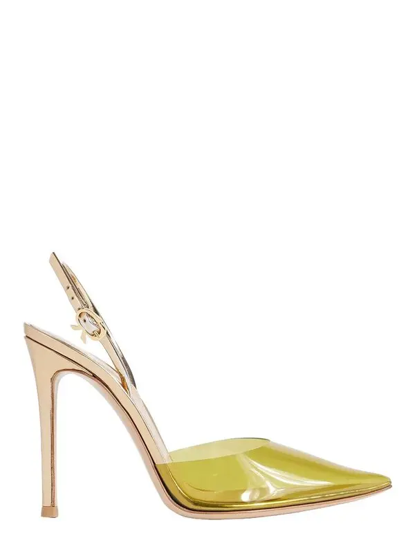 GIANVITO ROSSI Ribbon D'orsay Slingback Pumps - Lime Green