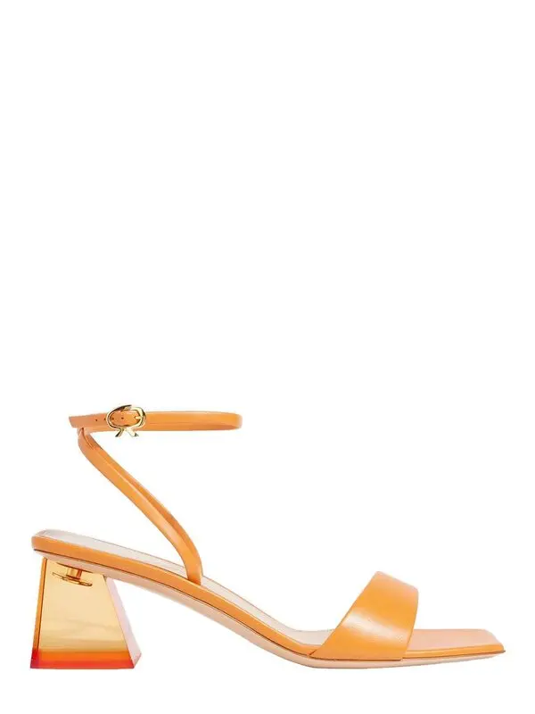 GIANVITO ROSSI Cosmic Leather Sandals - Orange