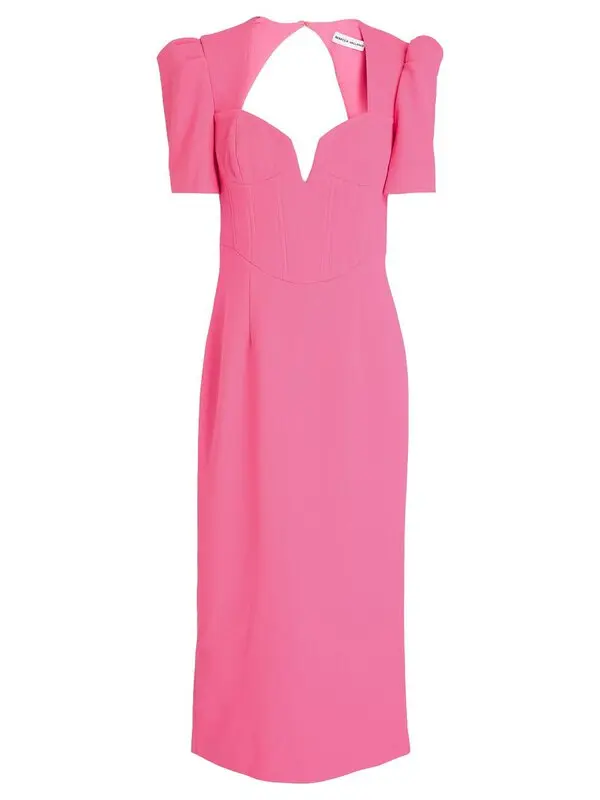 Rebecca Vallance Marie Cutout Midi Dress - Bubblegum