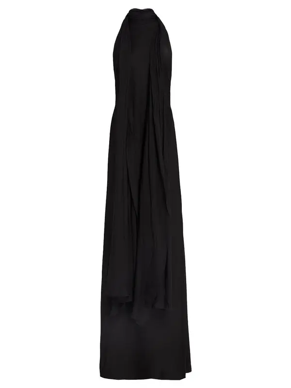 Halston Speranza Draped Gown - Black