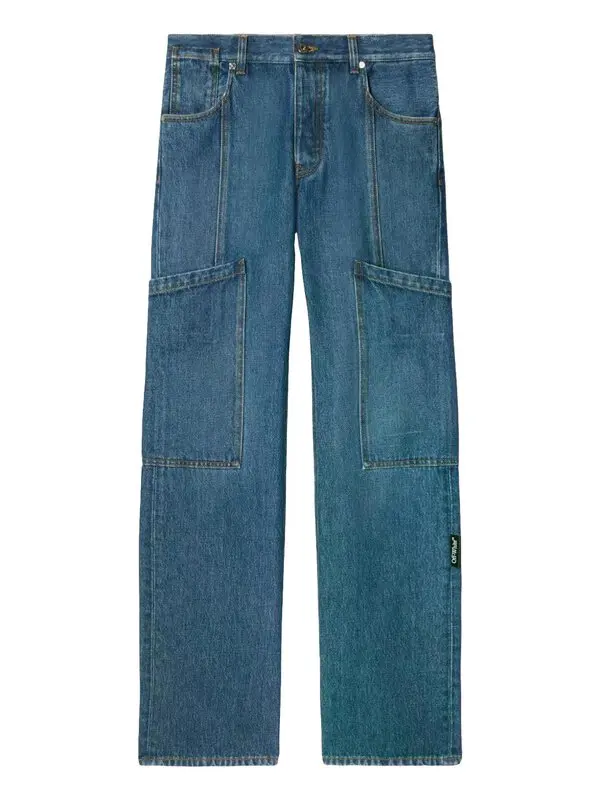 Off-White Straight-leg Cargo Jeans - Blue