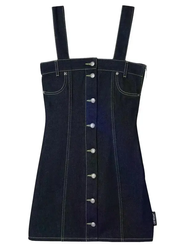 Off-White Corset Denim Dress - Blue