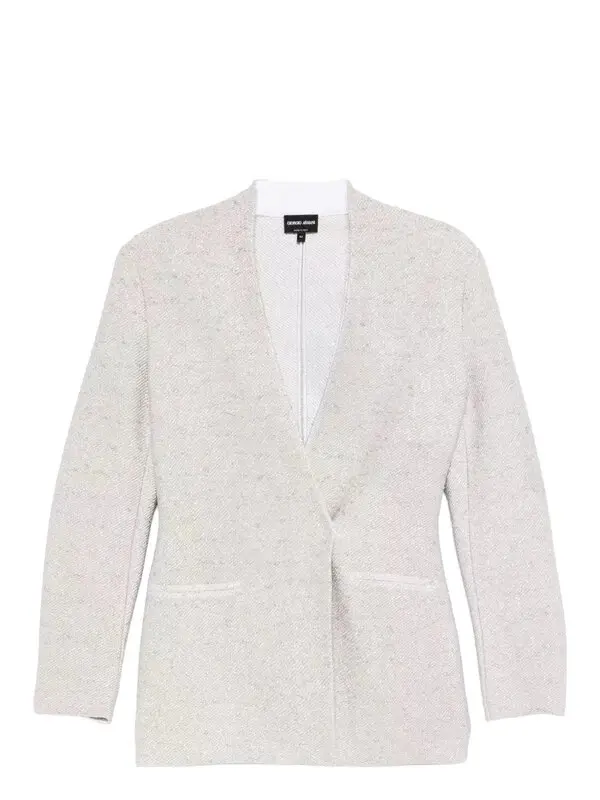 Giorgio Armani Lurex Blazer - White