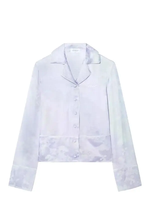 Off-White Fresco-jacquard Pyjama Shirt - White