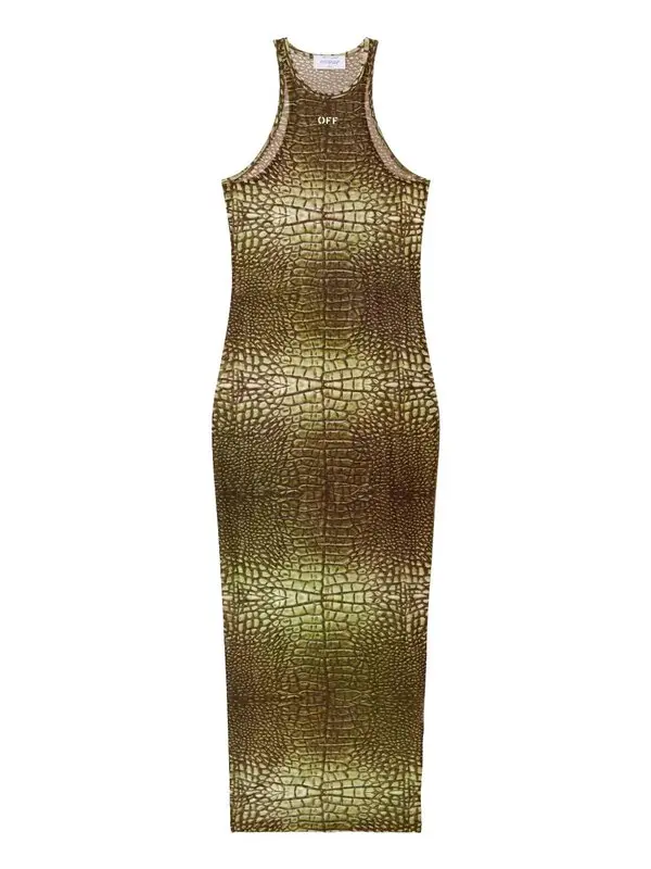 Off-White Croco Dress - Green