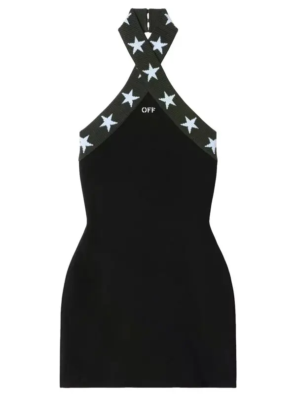 Off-White Star Mini Dress - Black