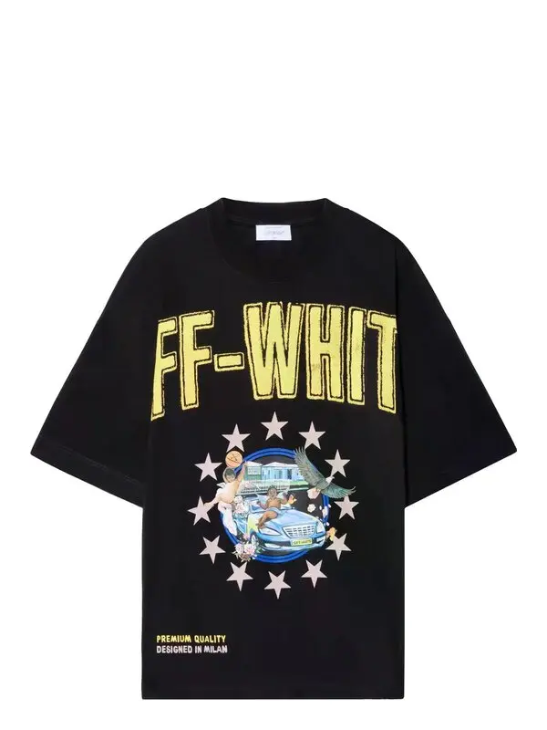 Off-White Fresco Star Over T-shirt - Black