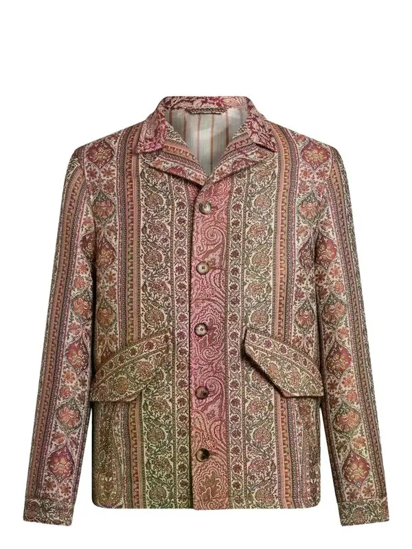 Etro Printed Shirt Jacket - Red