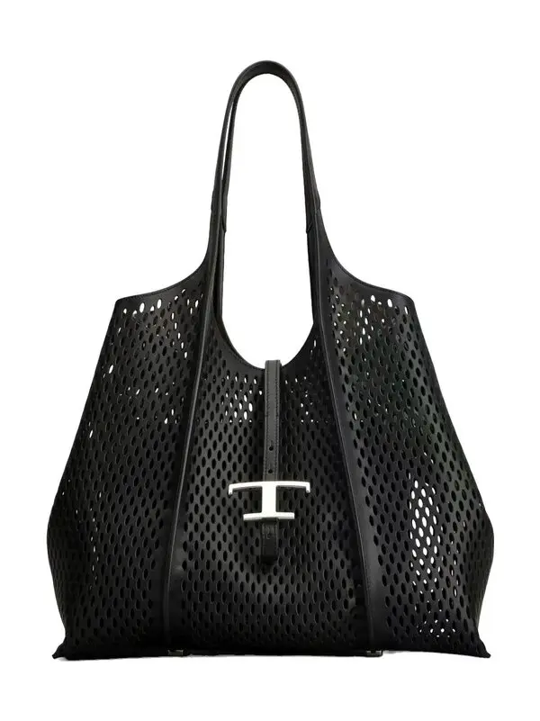 TOD'S T Timeless Medium Tote Bag - Black