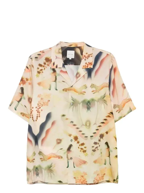 Paul Smith Lumiere-print Shirt - Neutrals