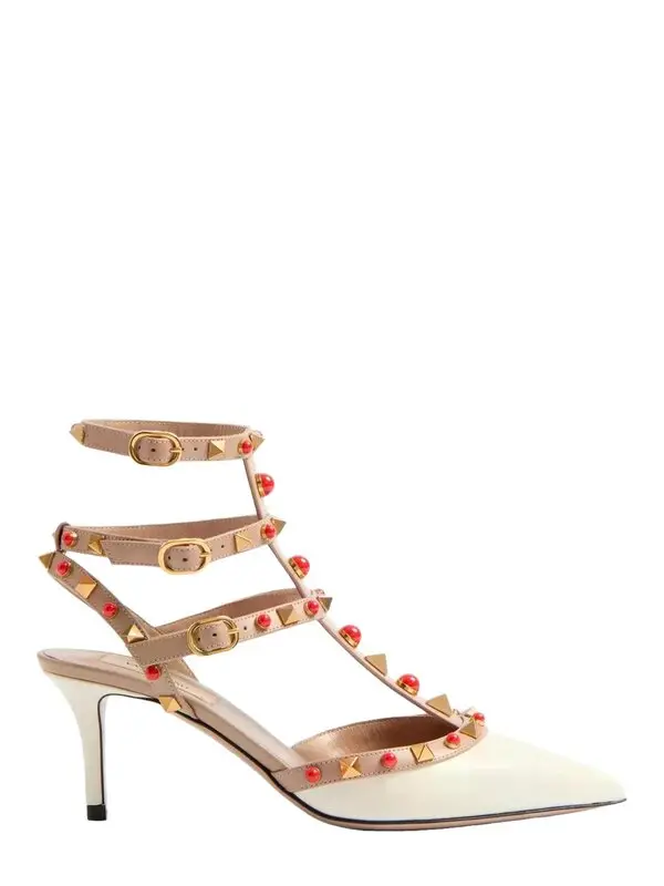 Valentino Garavani 65mm Rockstud Embellished Pumps - White