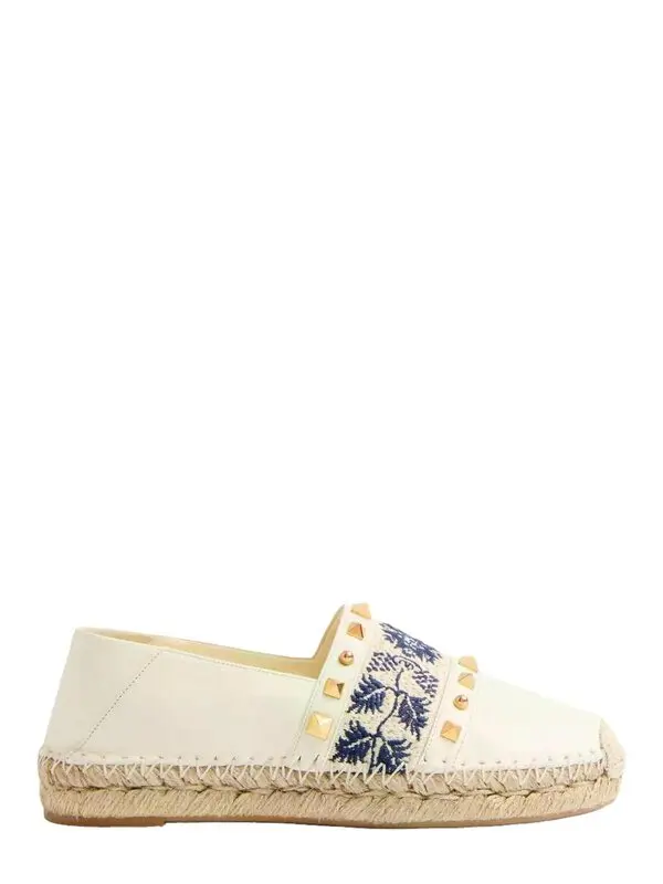 Valentino Garavani Rockstud Detail Espadrilles - White