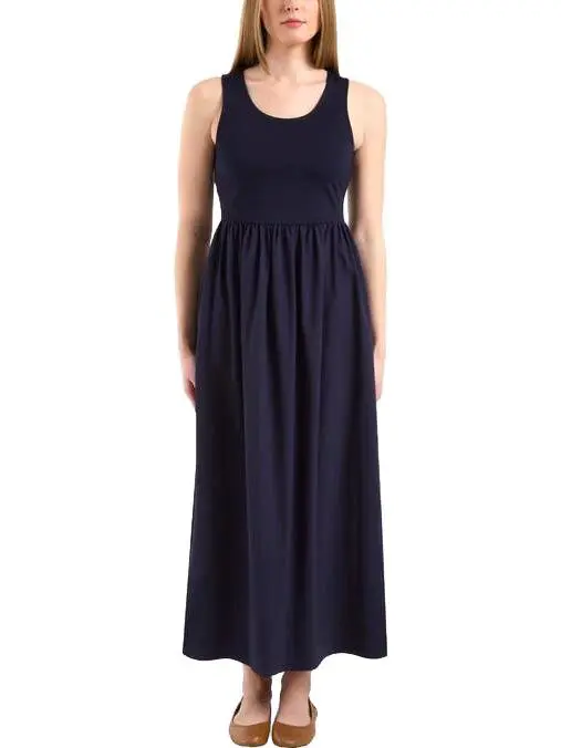 CAPSULE 121 Fitted Top Gathered Skirt Dress - Navy