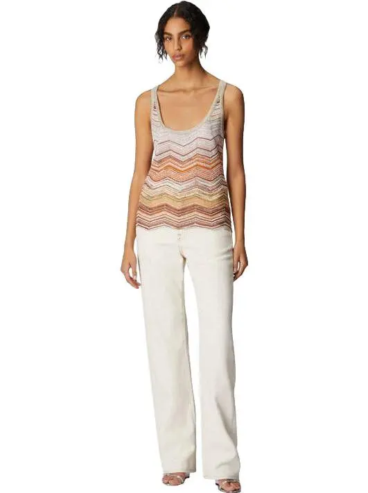 Missoni Chevron Lamé Tank Top With Sequins - Multicoloured