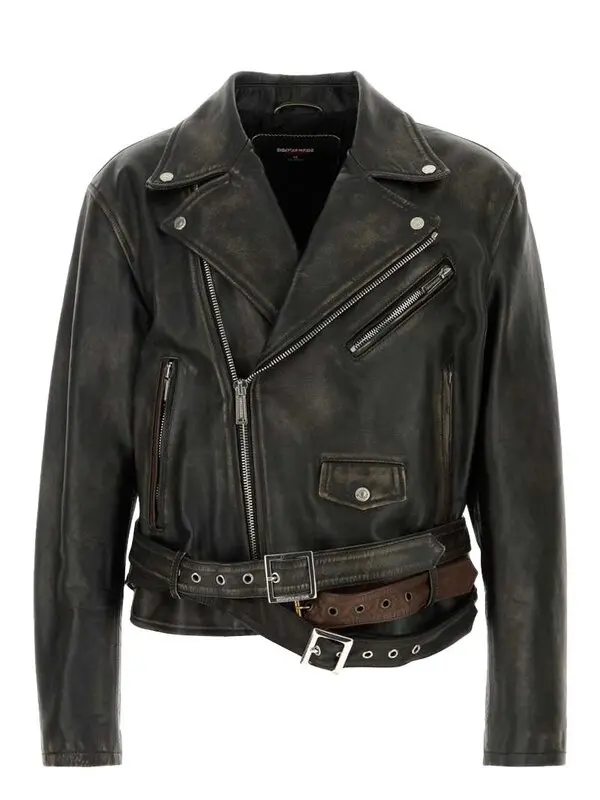 Dsquared2 Leather Jacket - Black