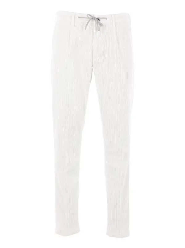 Eleventy Cotton Corduroy Trousers - White
