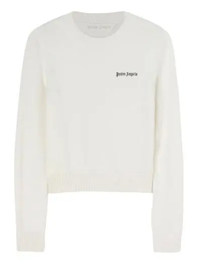Palm Angels Classic Logo Sweater - White