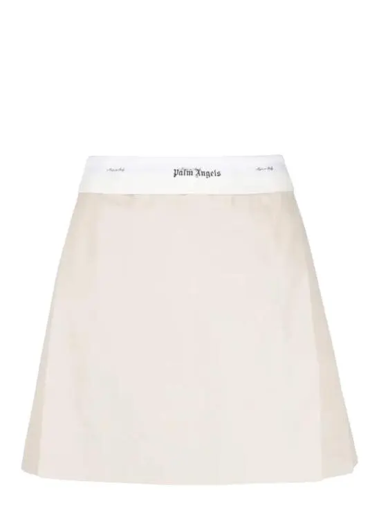 Palm Angels Reversed Waistband Chino Skirt - Beige
