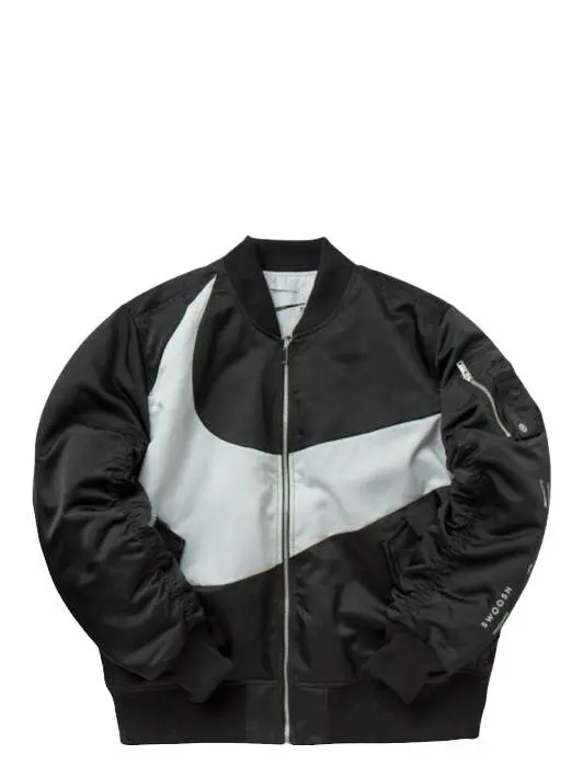 Nike Therma-fit Synthetic Fill Reversible Bomber Jacket - Black/white