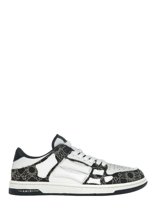 Amiri Skel Top Low Quad Monogram Sneakers - White/black