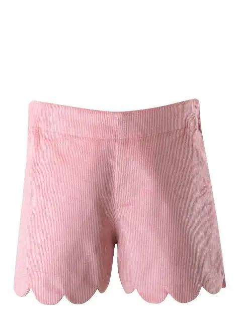 RACHEL RILEY Scalloped Corduroy Shorts - Pink