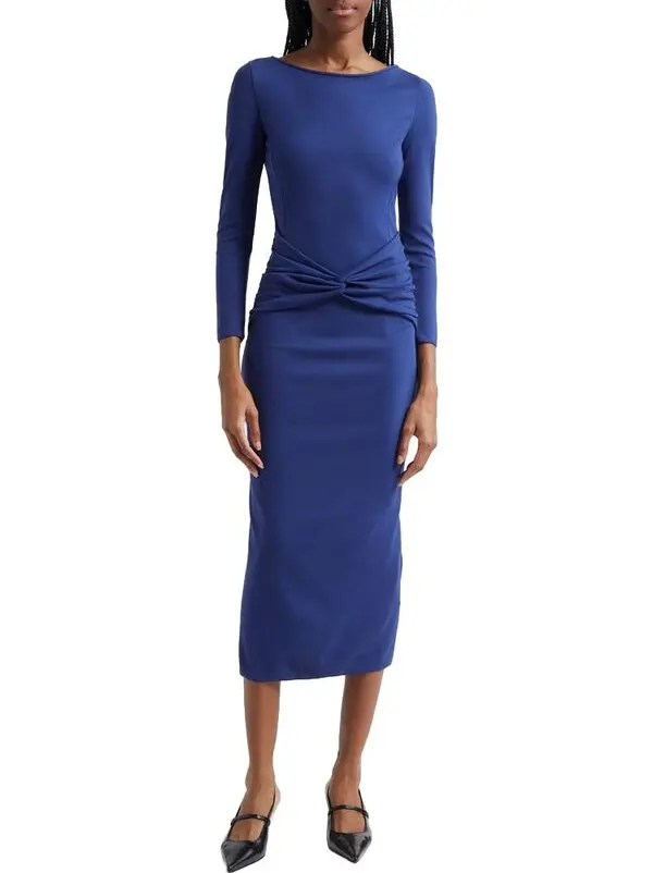 Emporio Armani Punto Milano Maxi Dress - Cobalt Blue