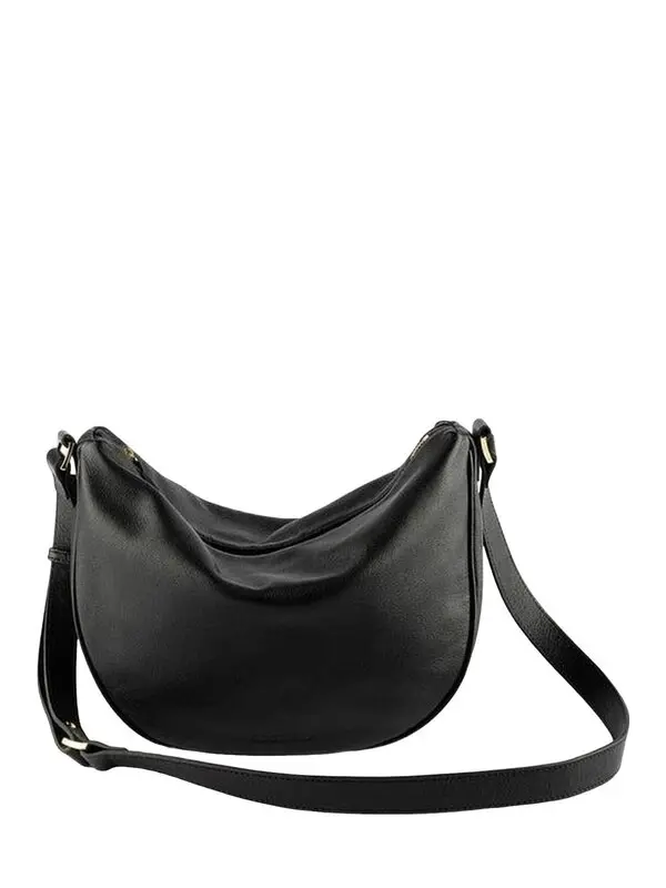 Gigi Pip Drew Genuine Leather Slouchy Bag - Black