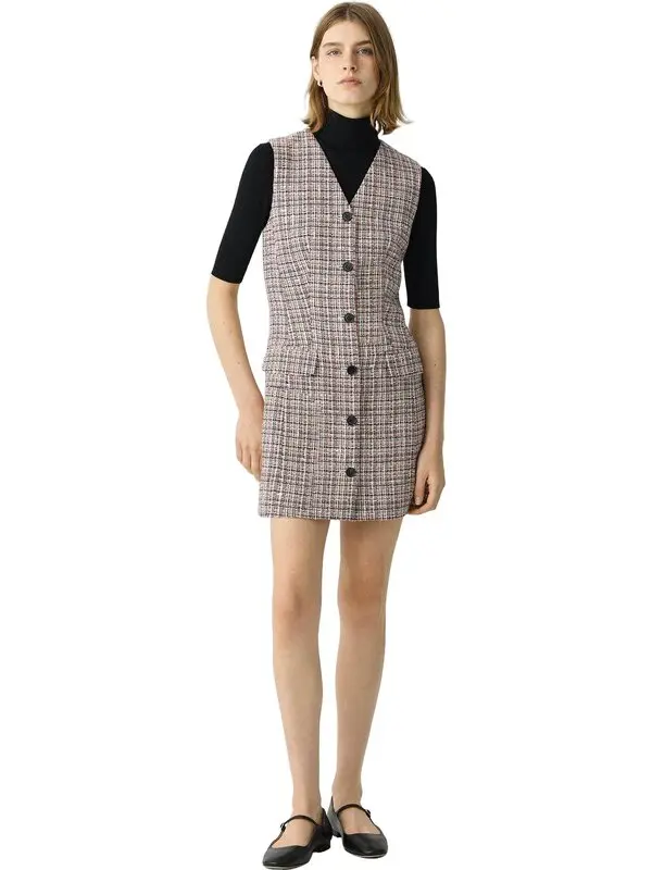 Theory Sleeveless Blazer Dress - Pink Multi